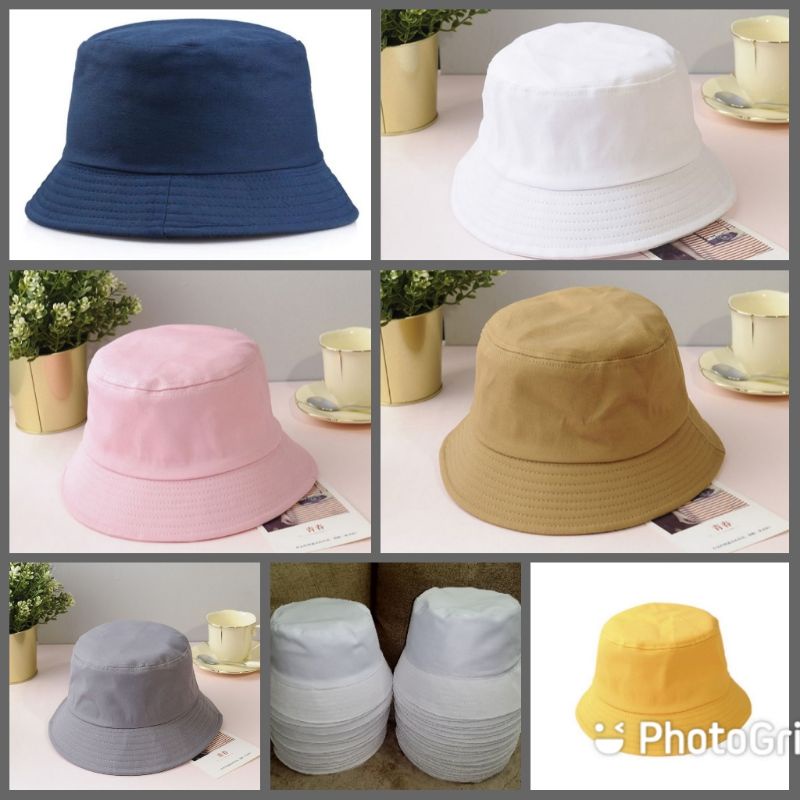 PLAIN BUCKET HAT/WAWAY FOR ADULT & KIDS | Shopee Philippines