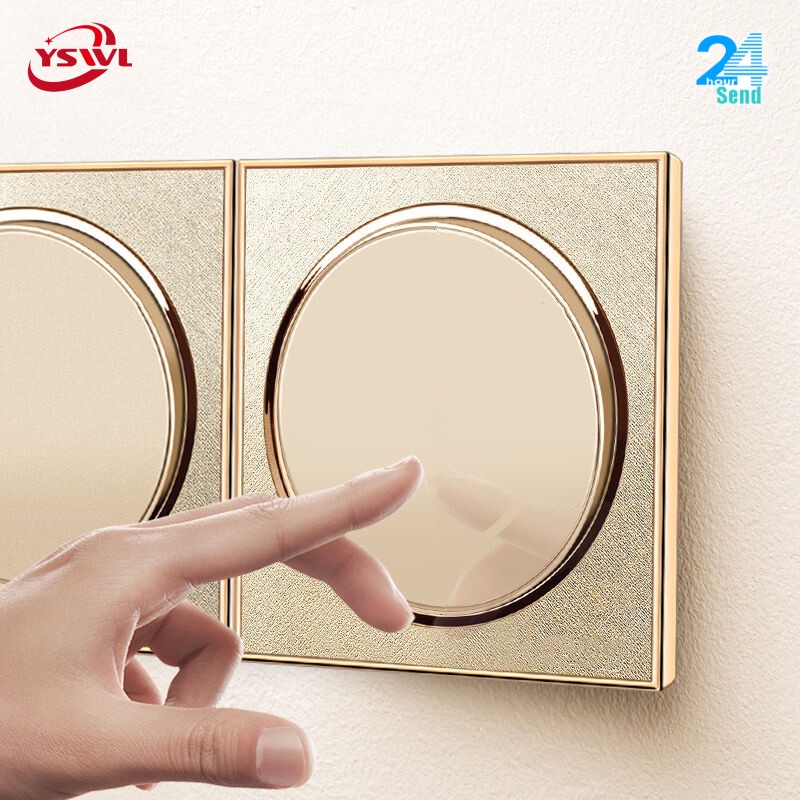 YSVWL Modern wall light switch socket Outlet 10-15A 18K Gold Plated ...