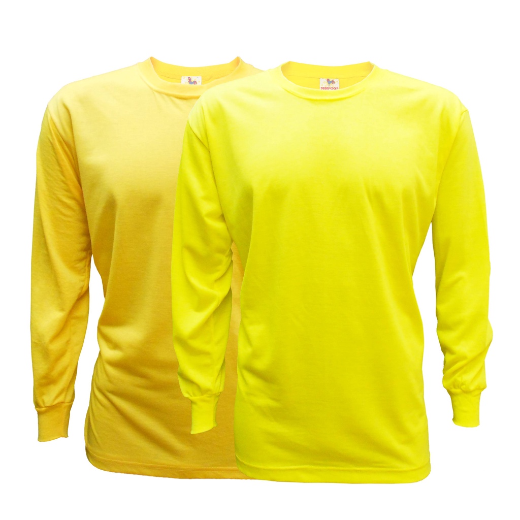 Yellow Long Sleeves - Plain - For Construction & Work Wear - DERBYCOCK ...