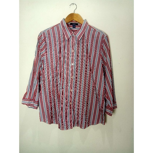 Chaps by RL Striped Top (XL) | Shopee Philippines