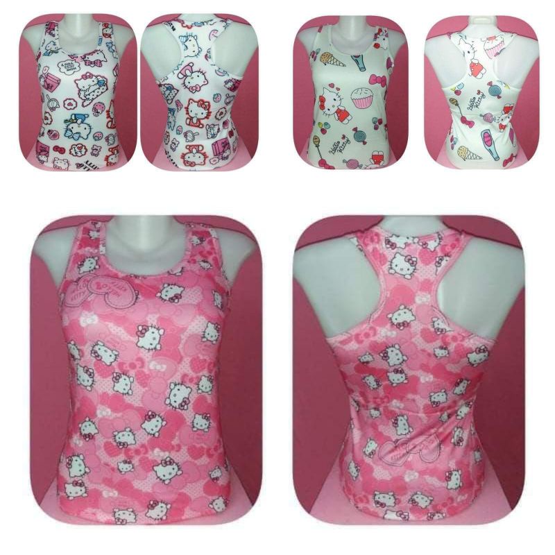 ESL Ladies Hello Kitty Character Full Print Boxer Sando | Shopee ...