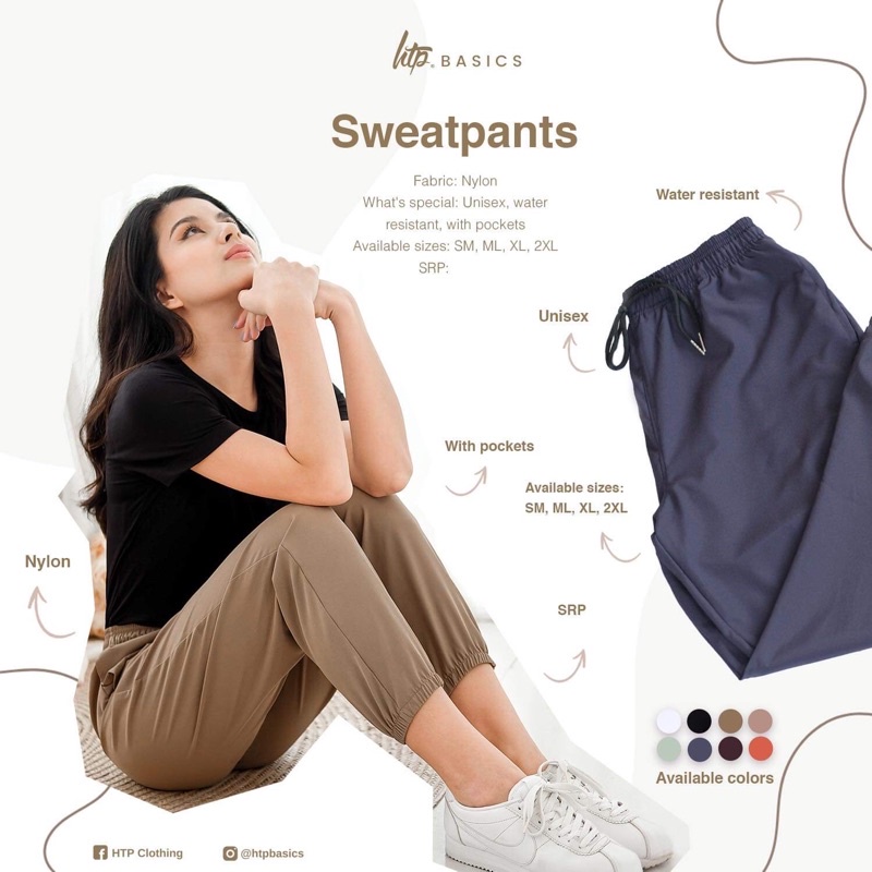 HTP BASICS SWEATPANTS (UNISEX) | Shopee Philippines