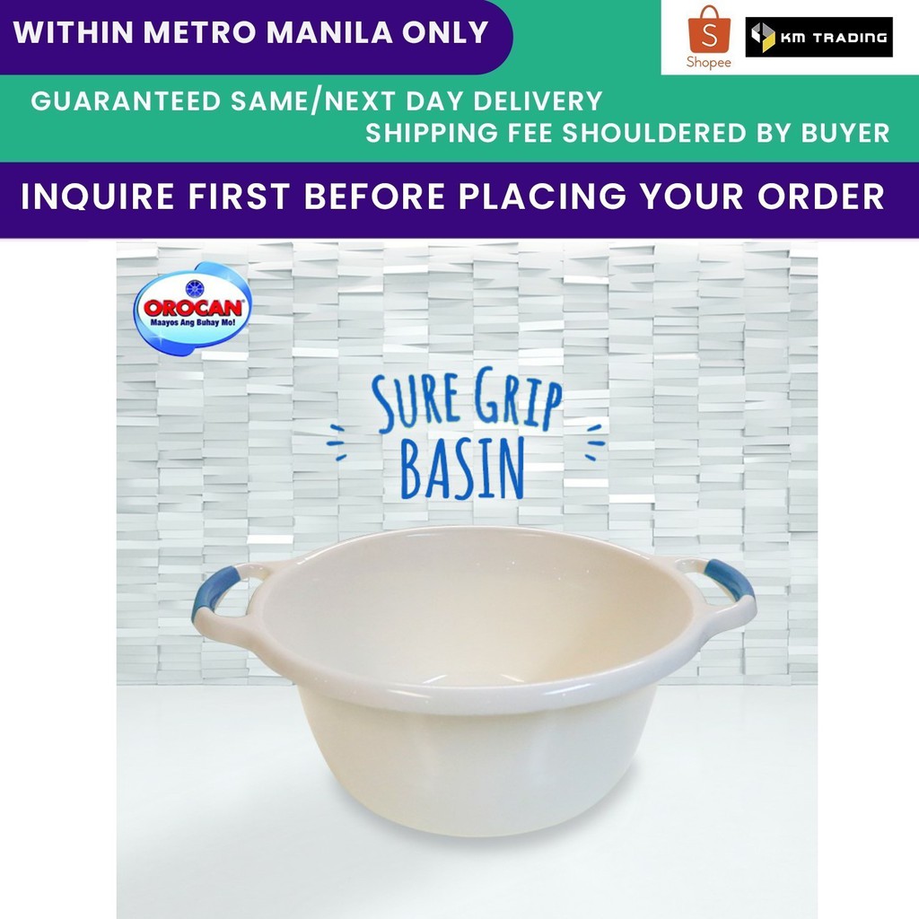 Orocan Sure Grip Basin 20 Liter Capacity Deep Round Basin 8503 Premium ...