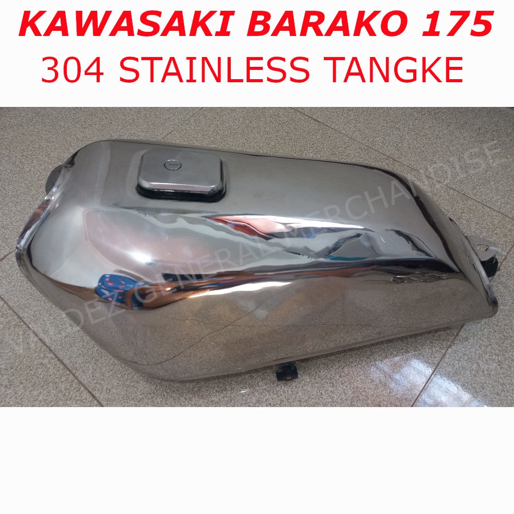 Kawasaki Barako 175, 304 Stainless Gas Tank, Stainless Tangke | Shopee ...