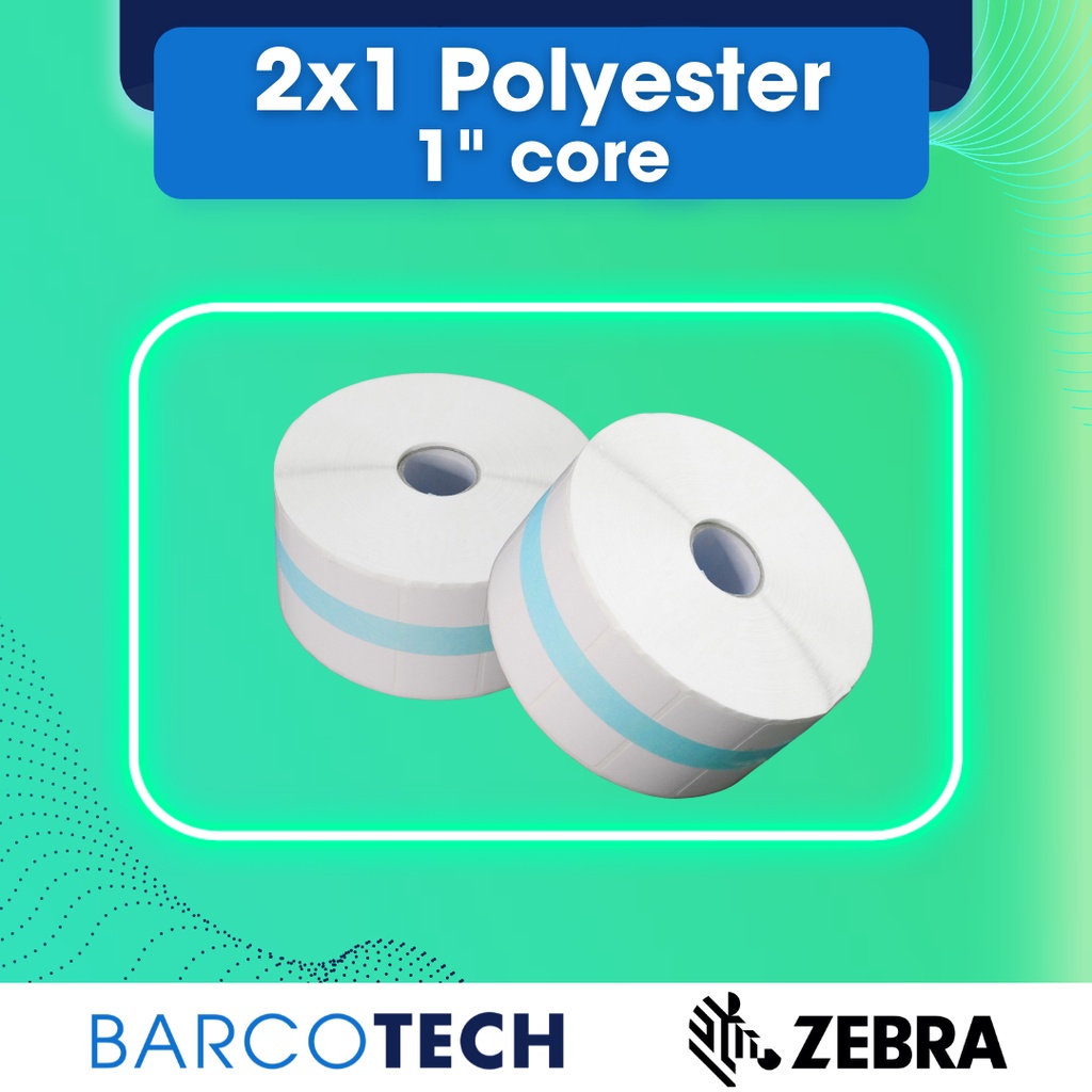 2x1 Polyester Barcode Label Sticker -1" Core | Shopee Philippines