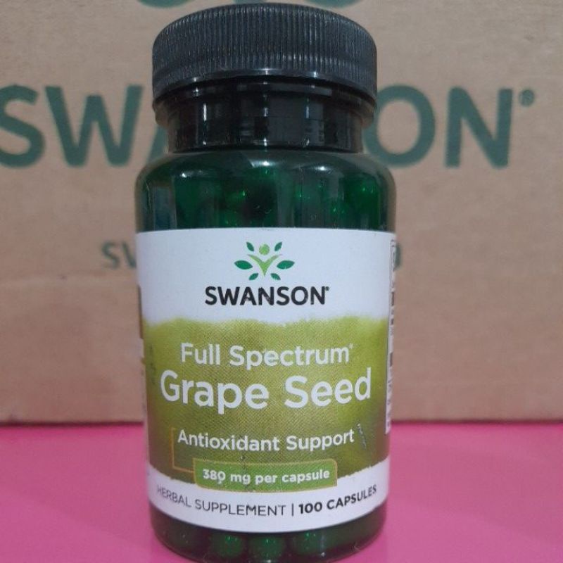 Grape Seed 380mg. 100 capsules EXPIRY: May 2026 Grapeseed Swanson ...