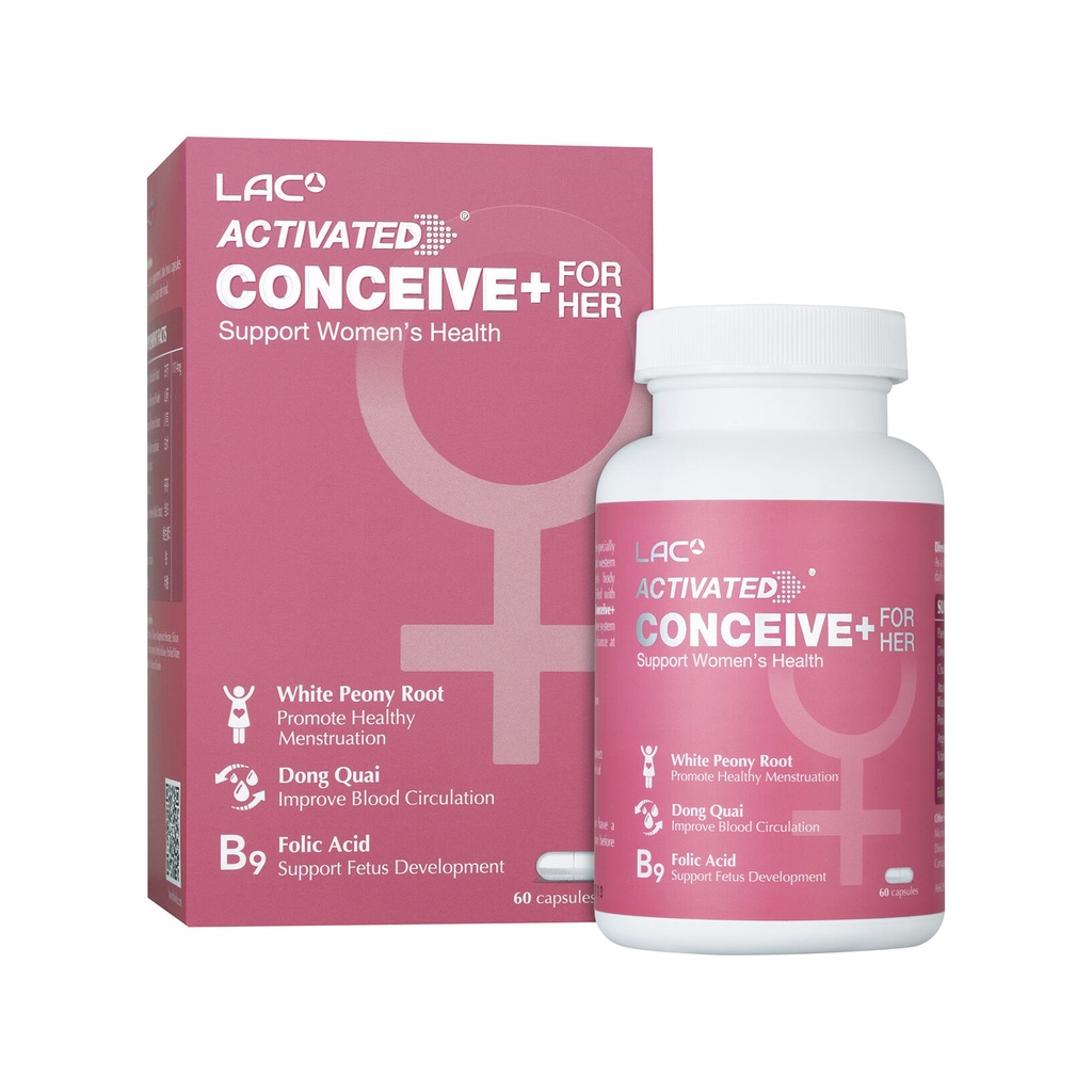 LAC Activated Conceive+ For Her 60 Capsules (Consume within February ...