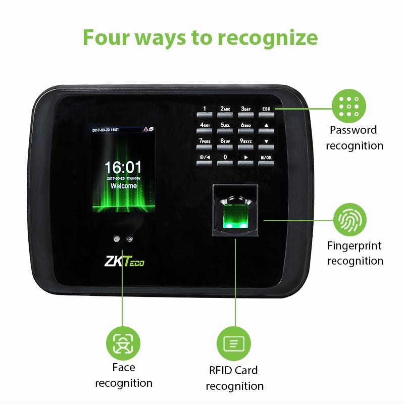 ZKTeco MB460/ID/ADMS Biometric Door Access Control Face Fingerprint ...