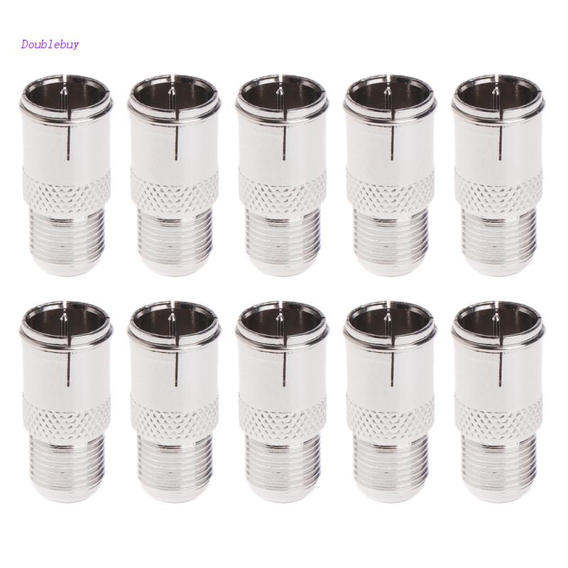 Doublebuy 10 Pcs Quick Fit F Connector Male Plug To Female Adapter ...