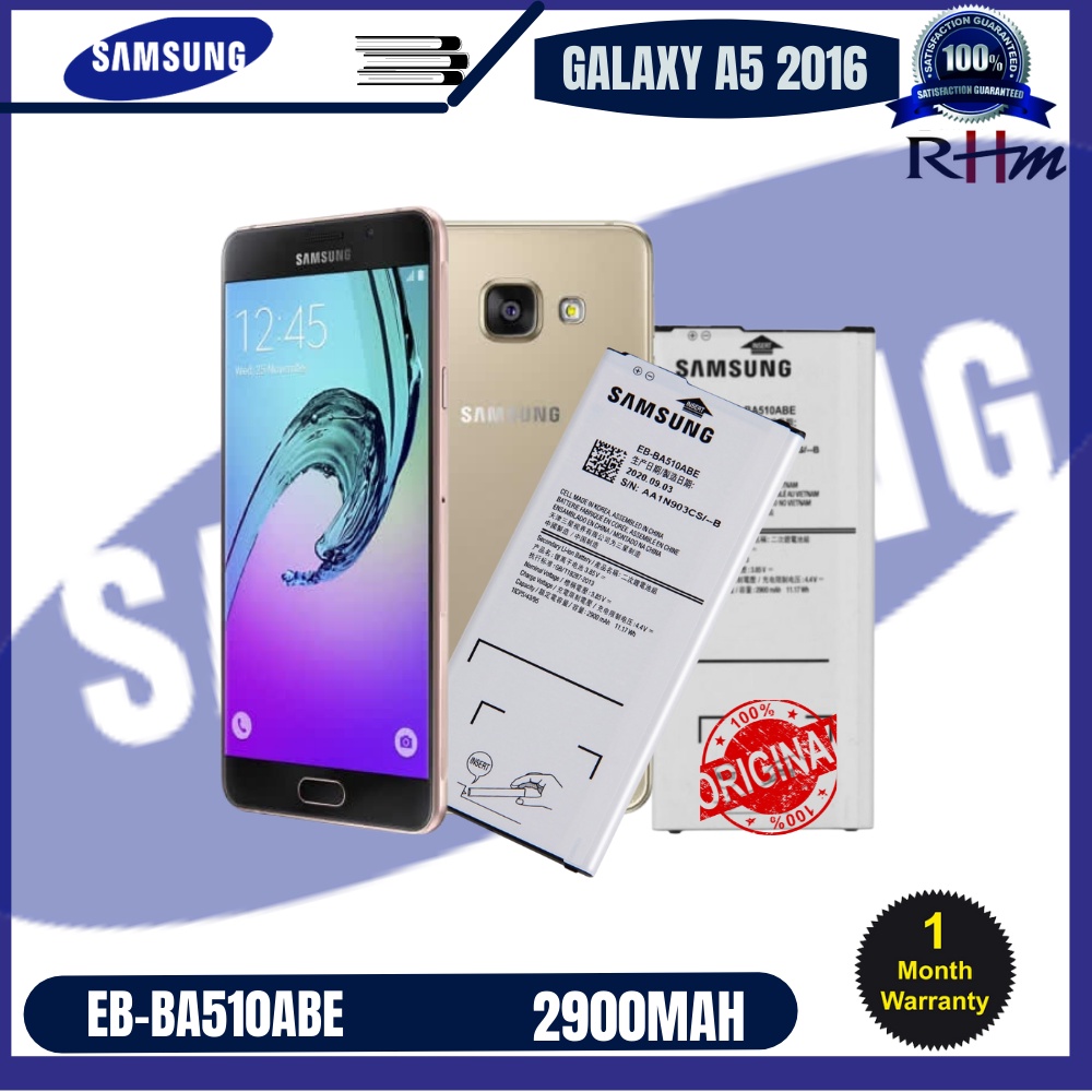 Samsung Galaxy A5 2016, A5 2018, SM-A510F Battery, Model: EB-BA520ABE ...