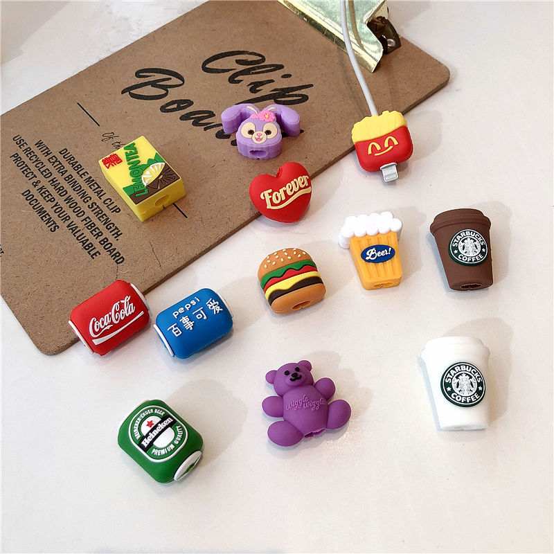 Cartoon Cable Winder Wire Protector Cute Biter Date Line Cord Cover USB ...