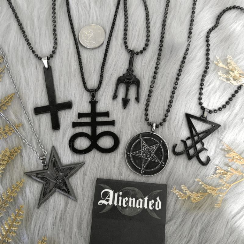 Alienated Shop | Black Cross Baphomet Sigil Satanic Gothic Grunge Witch ...