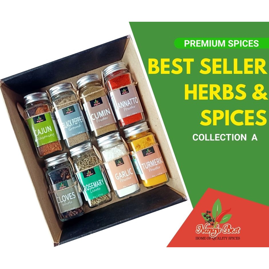 NanaysBest Herbs and Spices Collection in a Shaker Jar in a Box ...