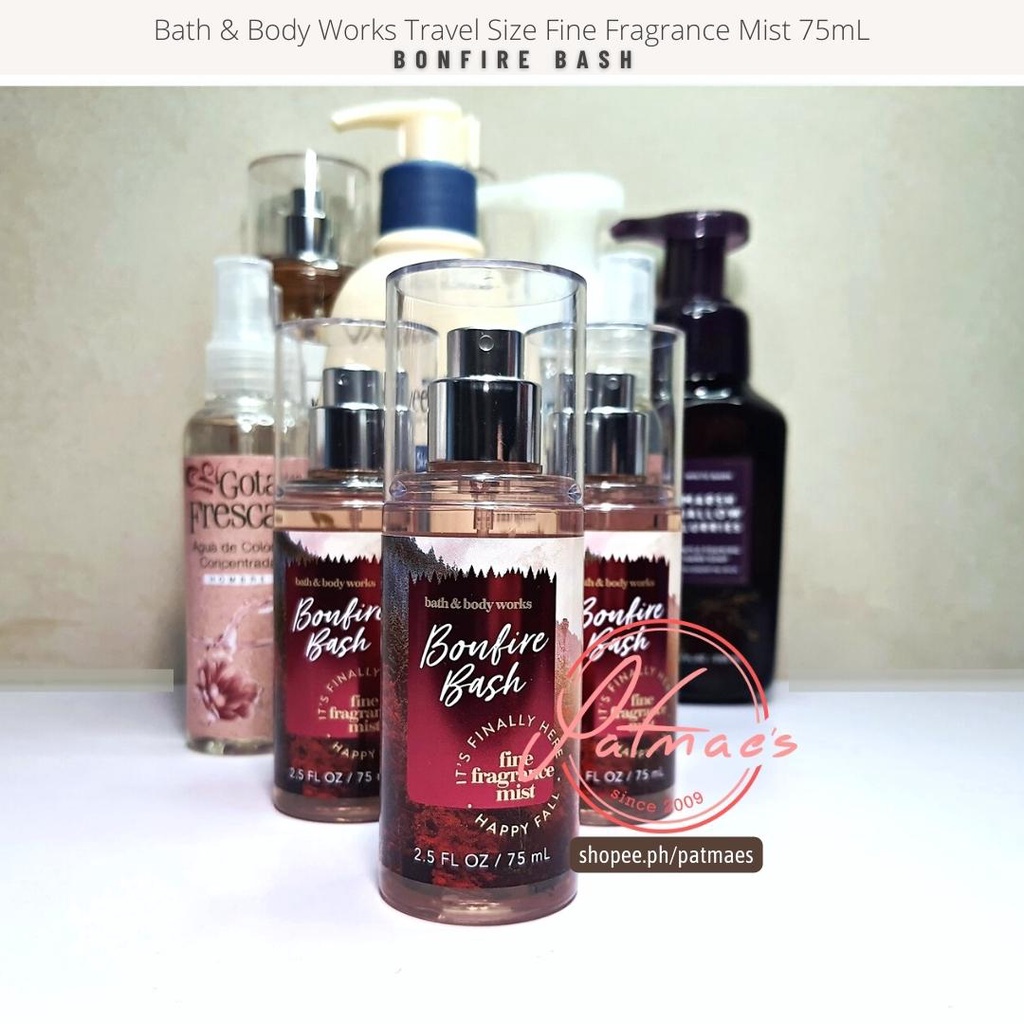 Bonfire Bash 75mL Fine Fragrance Mist Bath & Body Works Travel Size ...