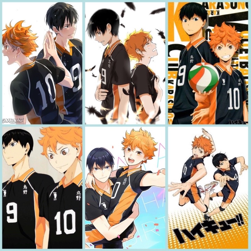 Haikyuu poster with 6 different a4 photos / haikyuu decorative wall ...
