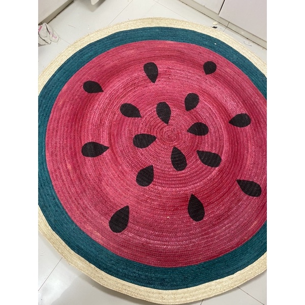 WATERMELON colored round buri mat | Shopee Philippines