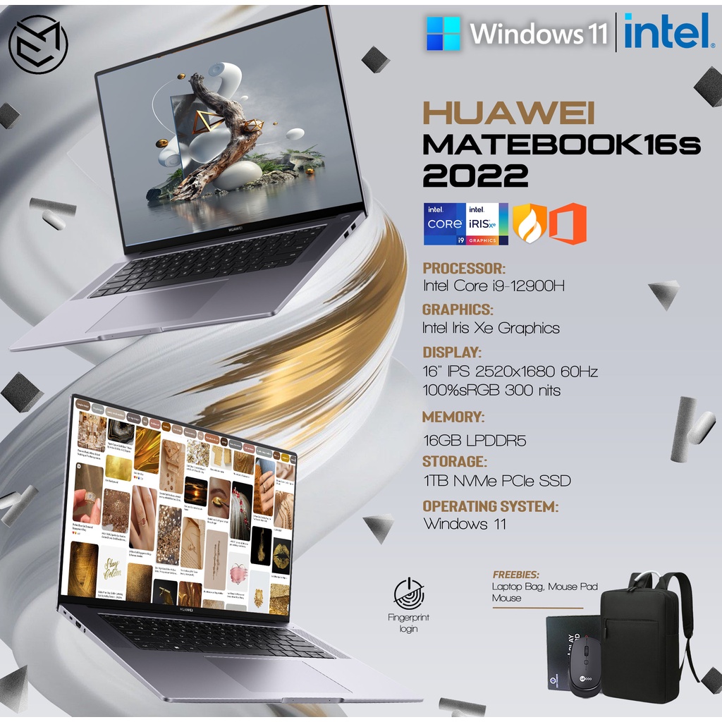 Huawei MateBook 16s i9-12900H Xe Graphics 16" IPS 2520x1680 100%sRGB ...