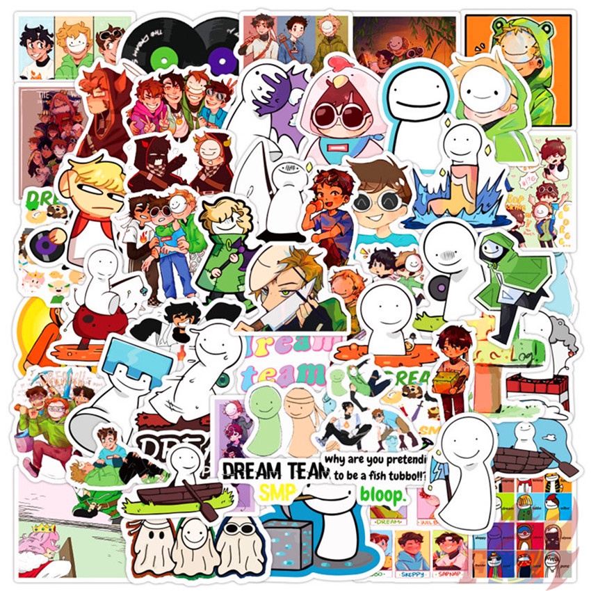 50Pcs/Set Dream SMP War Series 02：Dream Team VS L'manberg Stickers DIY ...