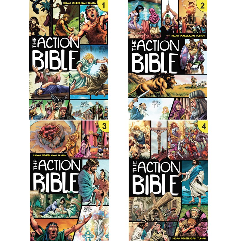 Illustrated Comic Bible The Action Bible series 1-4 PL+PB | Shopee Philippines