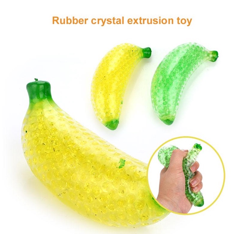 STSF TIKTOK Banana Fruits Mesh Ball Stress Relief Grape Mood Squishy ...