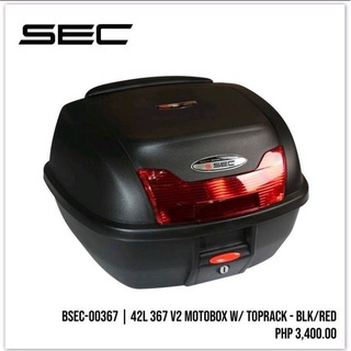 SEC Top box v2 42 & 43 liters with backrest | Shopee Philippines