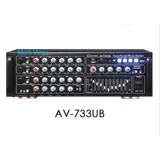 Sakura AV-733UB Digital Karaoke Mixing Amplifier ( 450 watts x 2 ) | Shopee Philippines