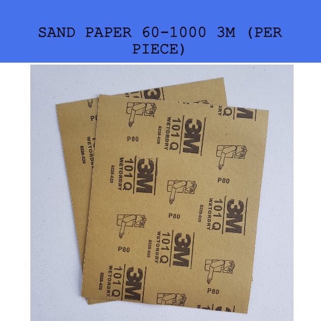 3M SAND PAPER 60-1000 (PER PIECE) | Shopee Philippines