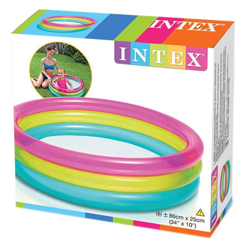 Intex Rainbow Baby Pool (34" x 10") | Shopee Philippines