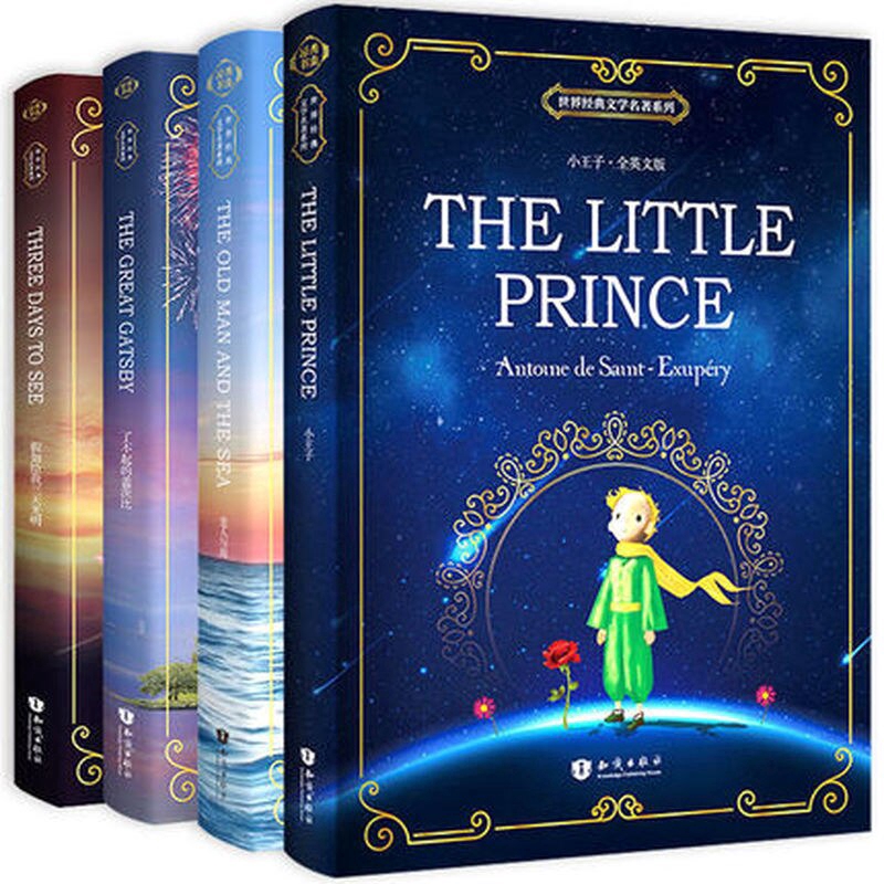 4 Books/Set English Novel Book The Little Prince Hemingway Reading ...
