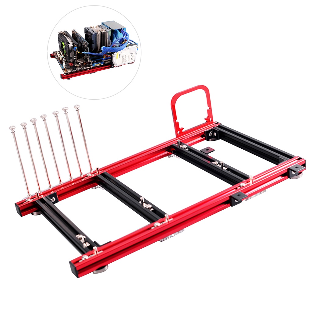 DIY PC Case Mini Aluminum Alloy Computer Open Frame for ITX / M-ATX ...