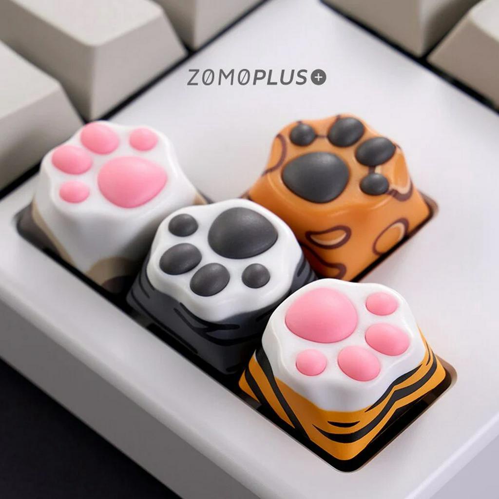 ZOMO PLUS CUTE CAT PAW KEYCAP ABS & SILICON ARTISAN KEYCAP FOR GAMING ...