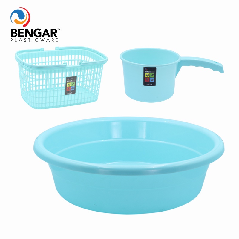 Hqc Bathroom Sets Round Classy Basin Set Of Basket And Water Dipper For ...