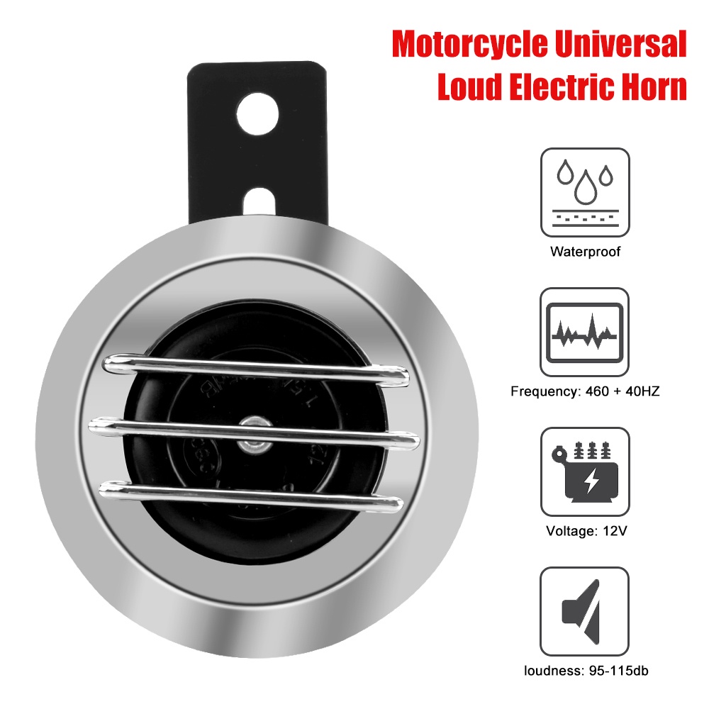 Waterproof Round Loud Horn Speakers Universal for Scooter Moped Dirt ...
