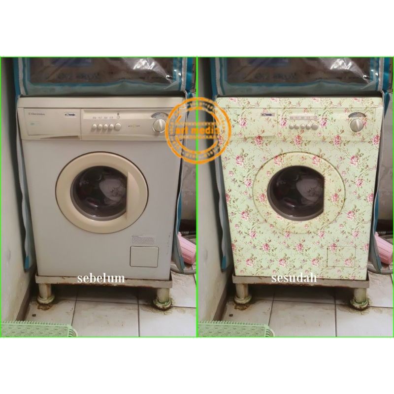MESIN Full body front opening washing machine stickers can choose ...