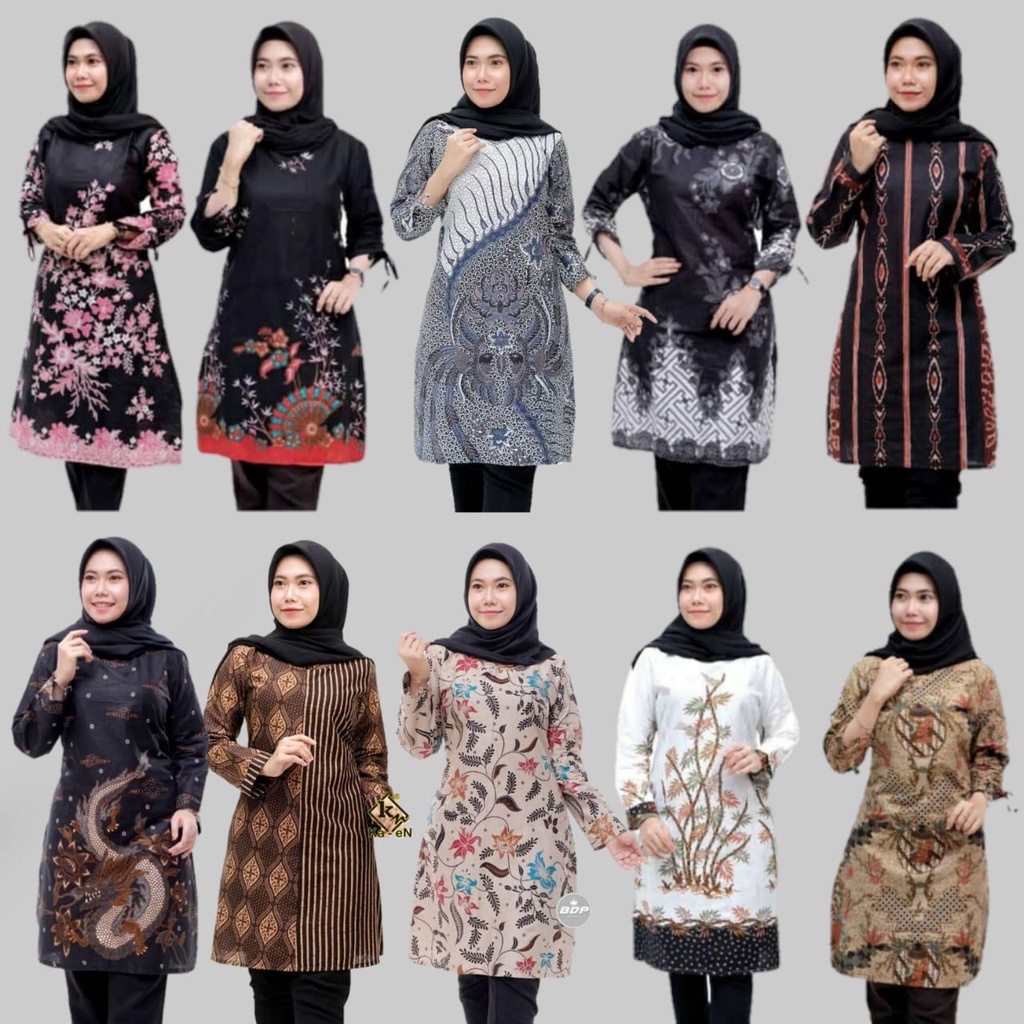 BATIK COLLECTION | NEW MOTIF UNIFORM BATIK TUNIC ML XL XXL JUMBO ...