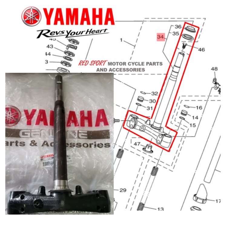T-POST / UNDER BRACKET AEROX 155 - AEROX ABS GENUINE YAMAHA | Shopee ...