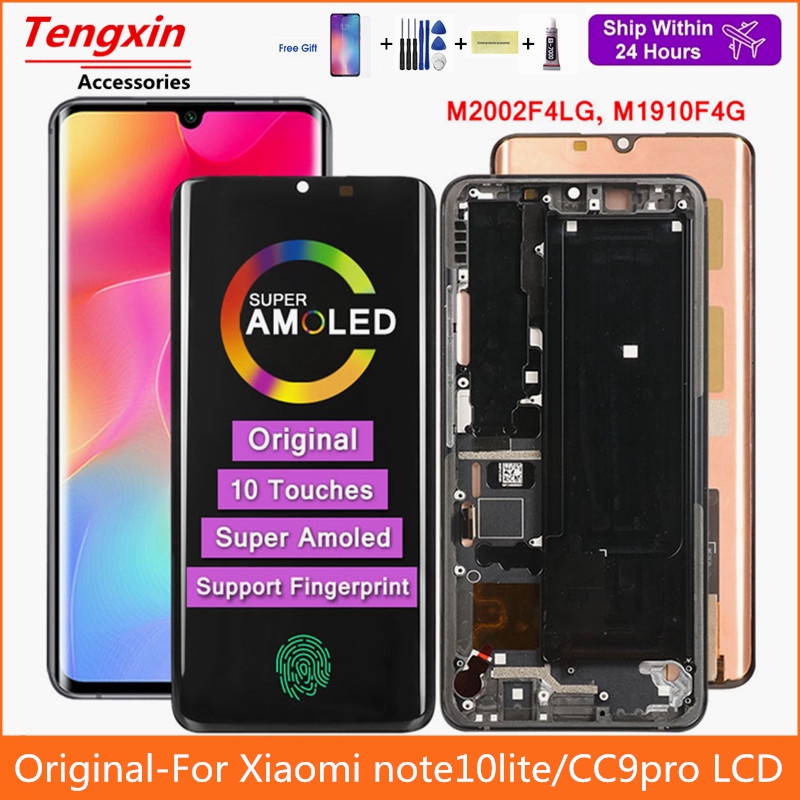 Original Amoled Display For Xiaomi Mi Note 10 Lite LCD 10 Touches ...