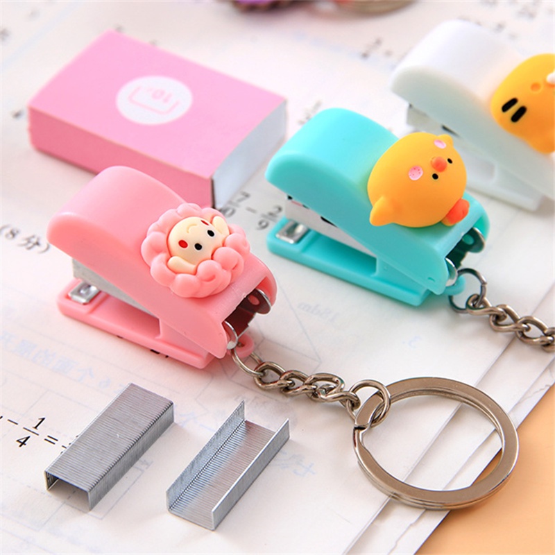 Cartoon Mini Stapler Portable Cute Stapler Student Office Mini Small ...
