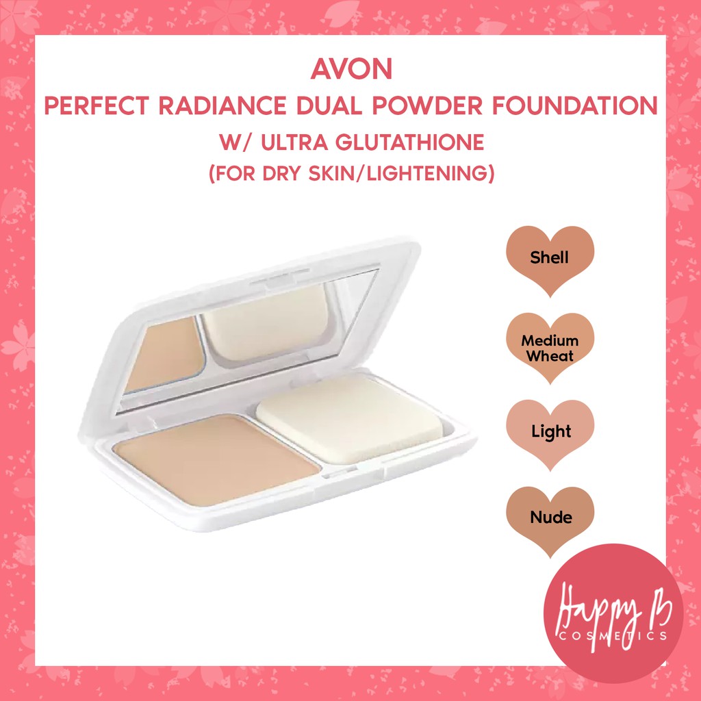 Avon Perfect Radiance Dual Powder Foundation SPF 22/PA+++ 9g | Shopee ...