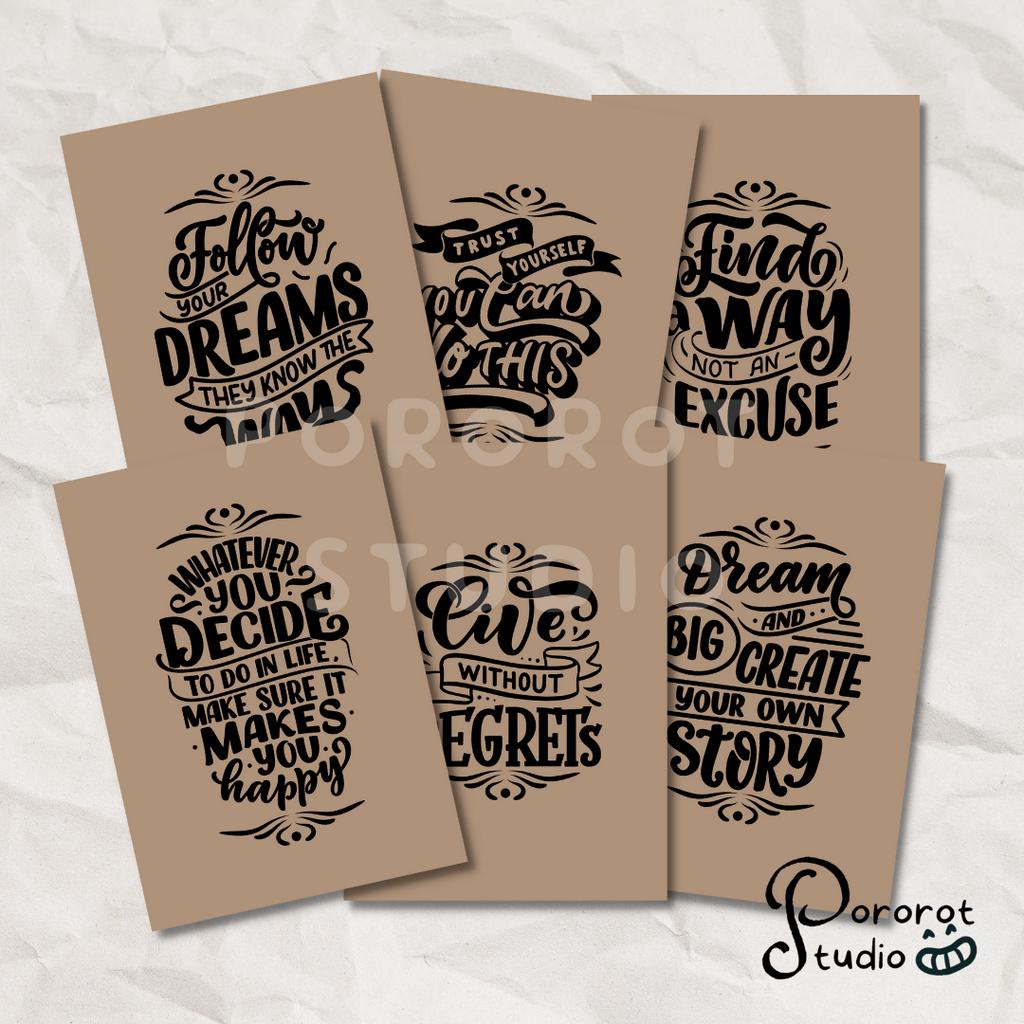 Pororot Studio | Mini Plain Motivational Notebooks 10 designs Kraft ...