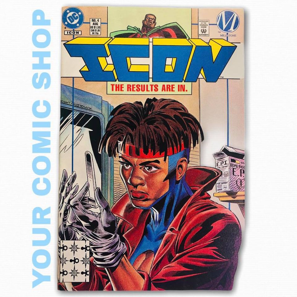 Icon 4 DC Comic Book Printed 1993 Art and cover by Mark Bright and Mike ...