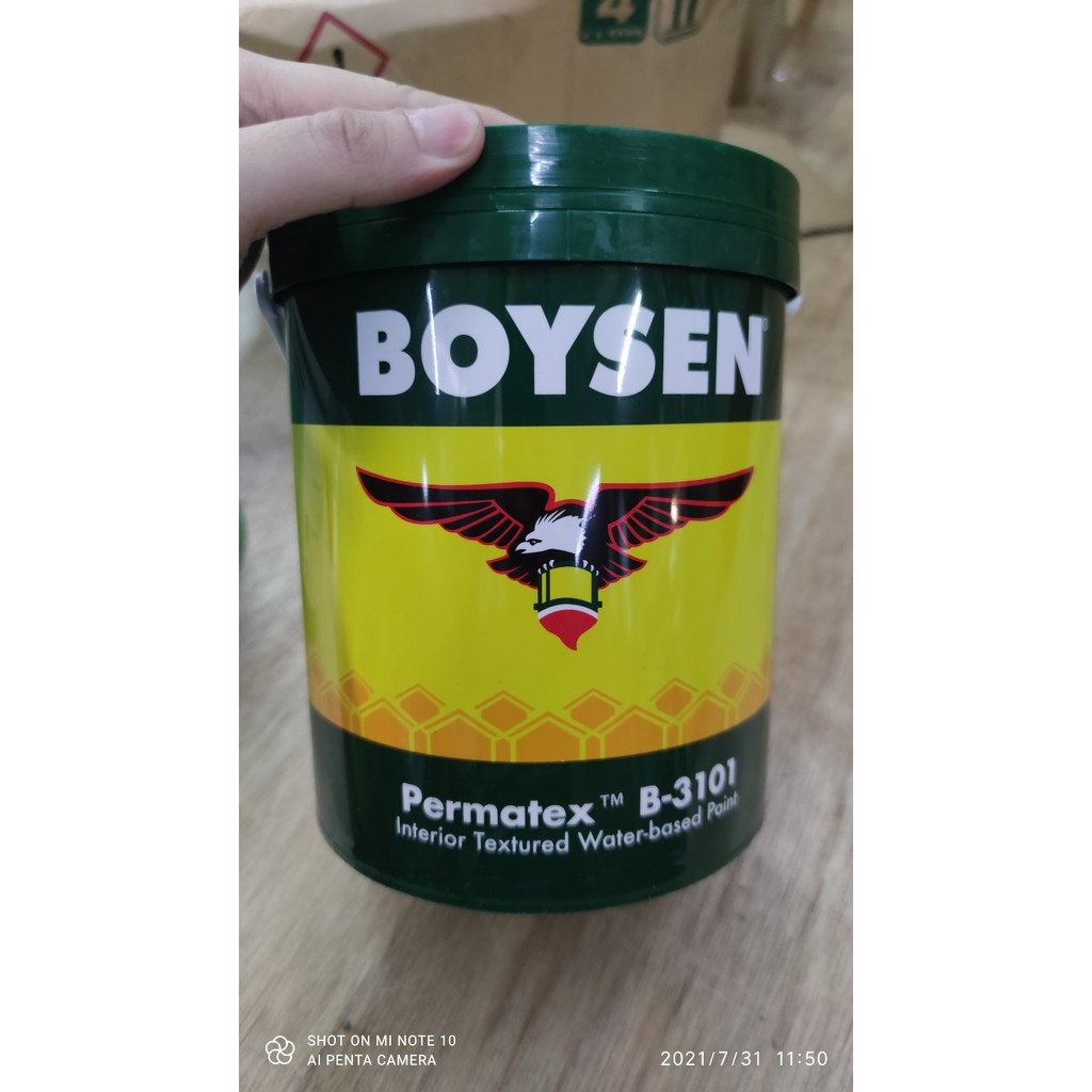 BOYSEN Permatex Water Base Texture Finish White Paint #3101 4Liters ...
