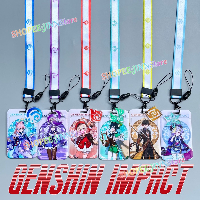 JINN Anime GENSHIN IMPACT Xinyan Yanfei Yae Miko Keqing Klee Card Cases ...
