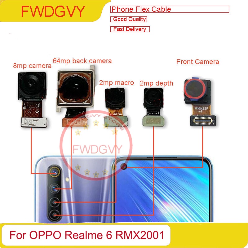 Original Front Back Camera For Realme 6 RMX2001 Main Facing Camera ...