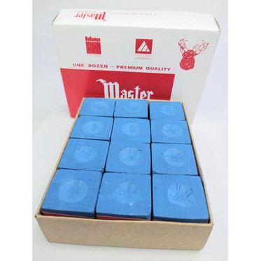 12 PCS MASTER BLUE BILLIARD CHALK.. (tisa ng tako sa bilyaran) | Shopee ...