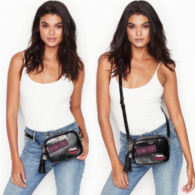 Victoria’s Secret Patch Convertible City Crossbody Belt Bag (black ...