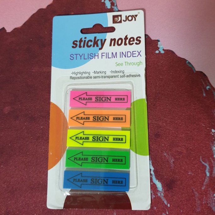[FPS FairPriceSupplies] JOY SIGN HERE STICKY NOTE - sold per pack ...