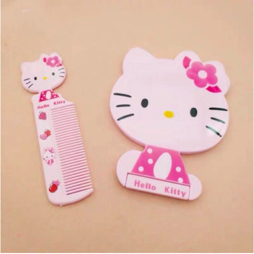 Hello kitty folding mirror hair comb set | Shopee Philippines