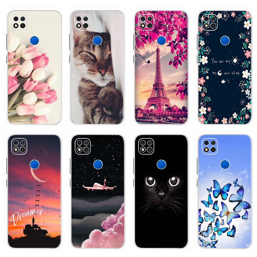 Realme C12 C15 Case Flower Printed Soft TPU Back Casing RealmeC12 ...