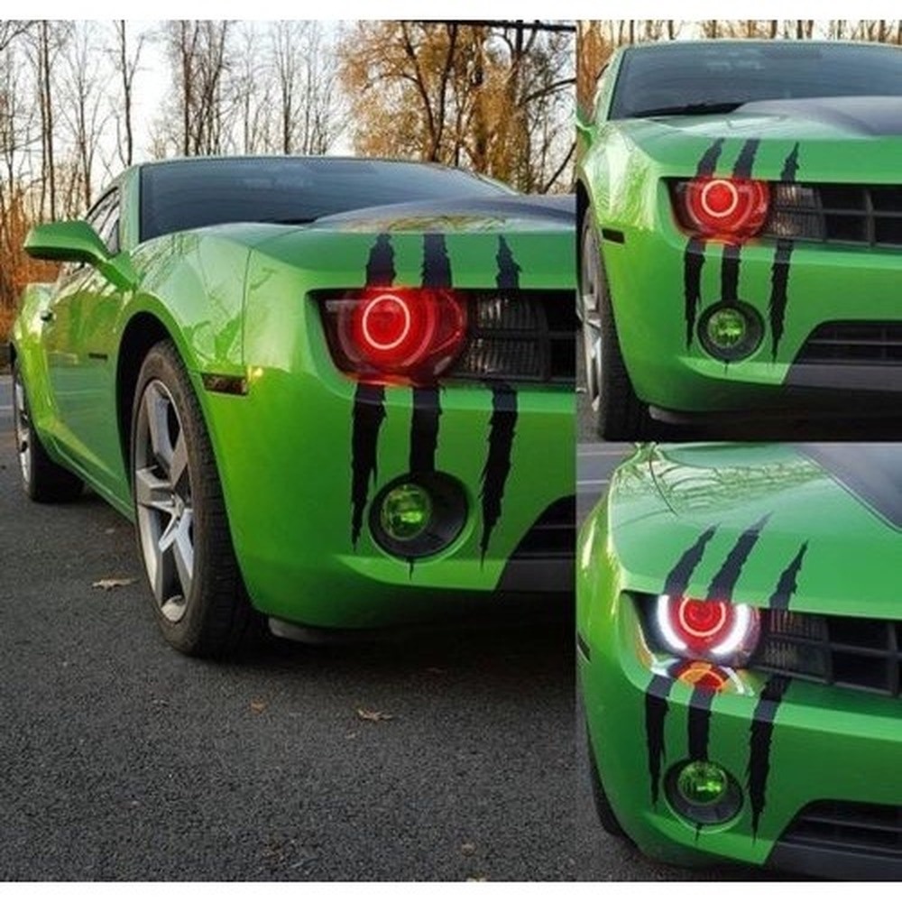 2Pcs Headlight Claw Scar Scratch XL Vinyl Decal Kit (Any Color ...